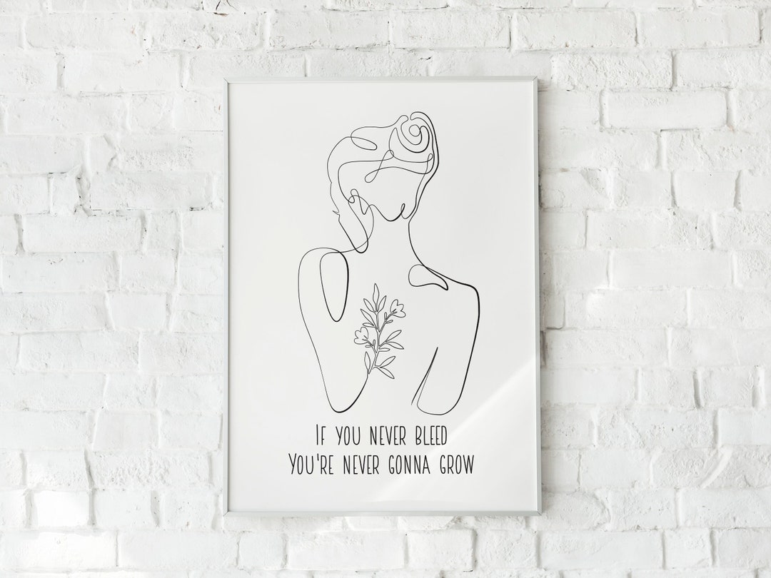 Minimalist Art Print Taylor Swift the 1 Lyrics If You Never Bleed You ...