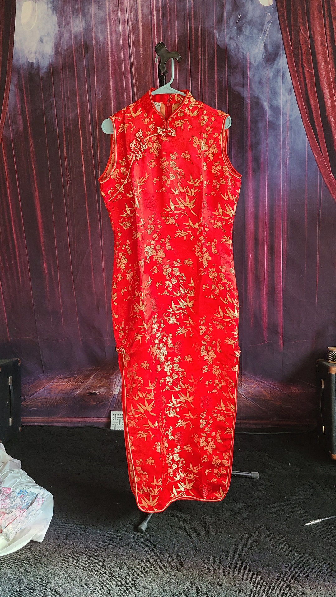Stunning Red Satin Cheongsam - Etsy