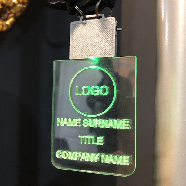 Led Name Badge - Etsy