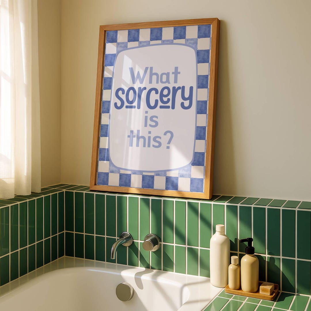 What Sorcery is This Funny Printable Wall Art Trendy Retro Quote Poster ...