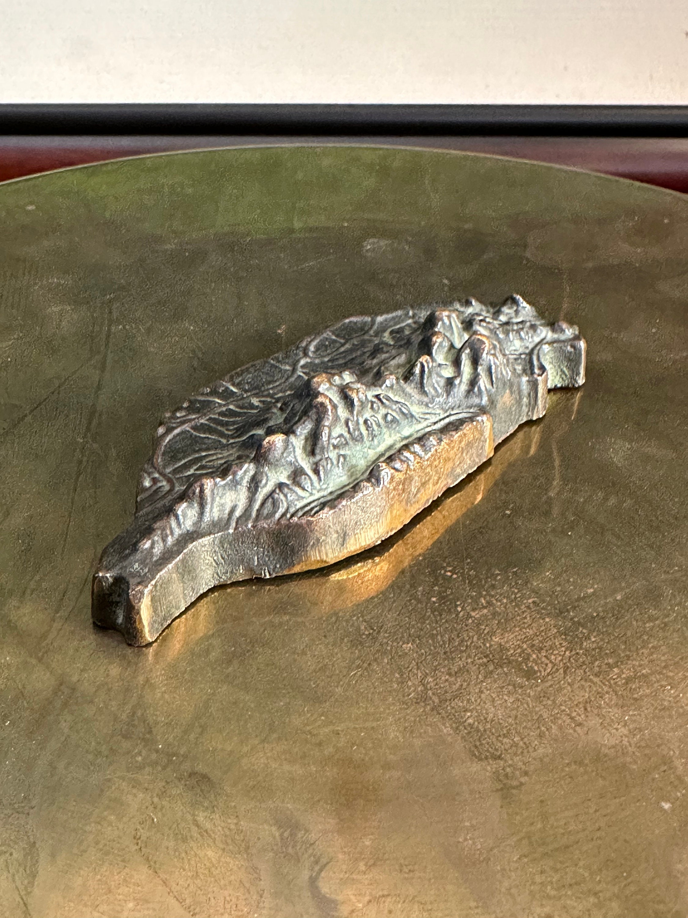 Vintage 1950s 3D Map of Taiwan Brass Metal Paperweight, China Travel ...