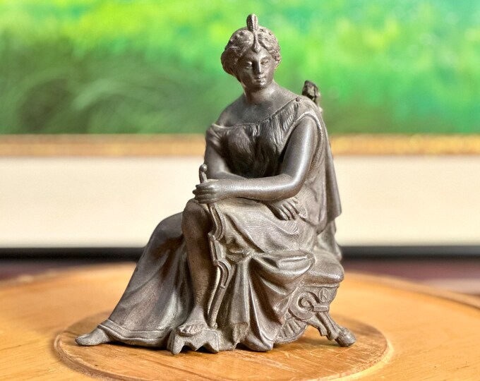 Antique Cast Metal Goddess Diana Statue Figurine, Late 1800s Bronze ...