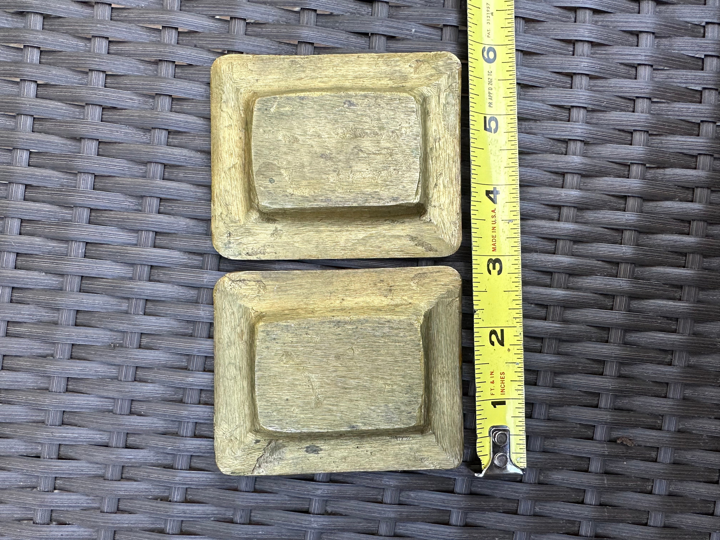 Early 1900s Solid Brass Match Box Cover Case W/ Pair of Matching ...