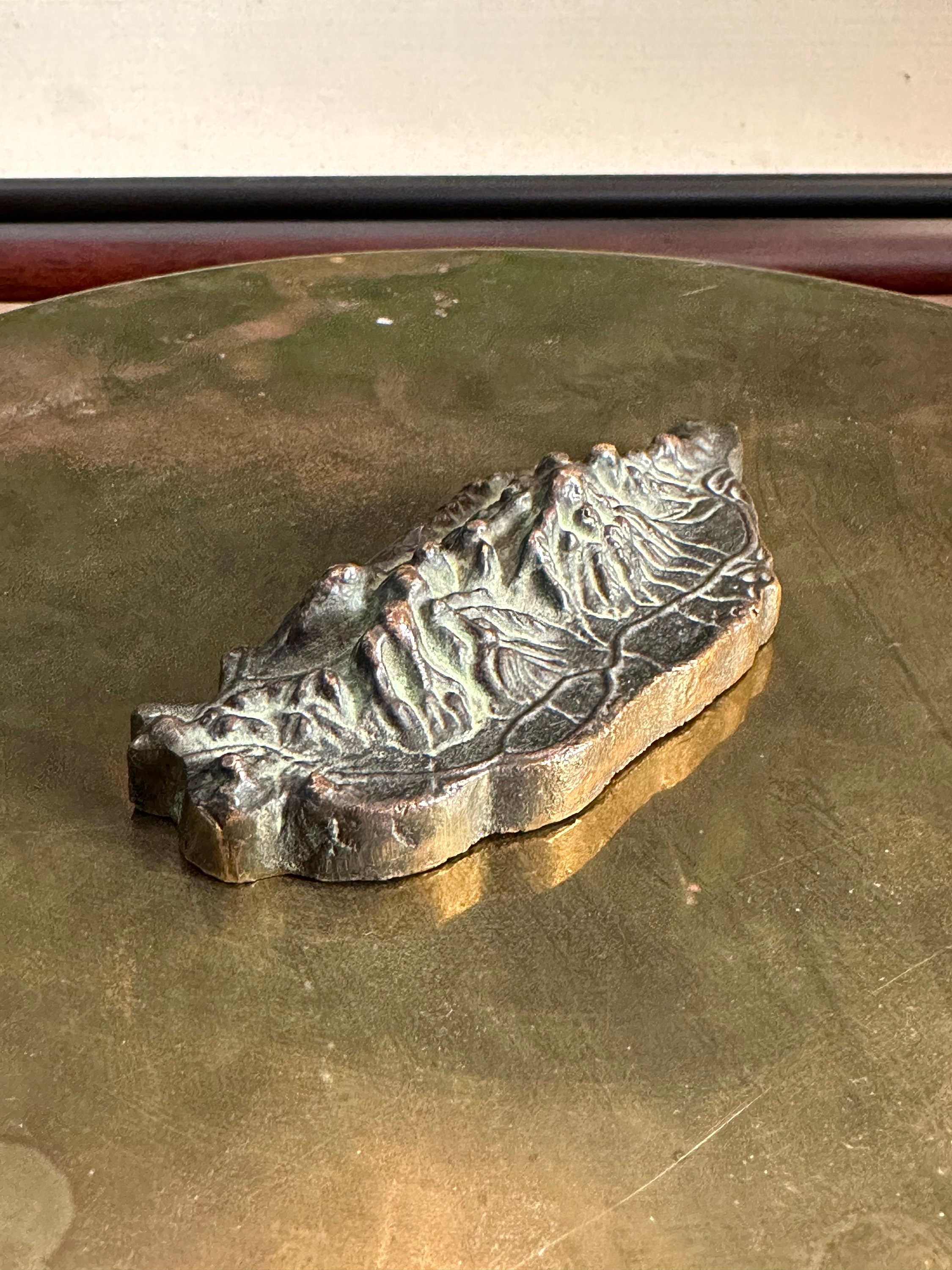 Vintage 1950s 3D Map of Taiwan Brass Metal Paperweight, China Travel ...