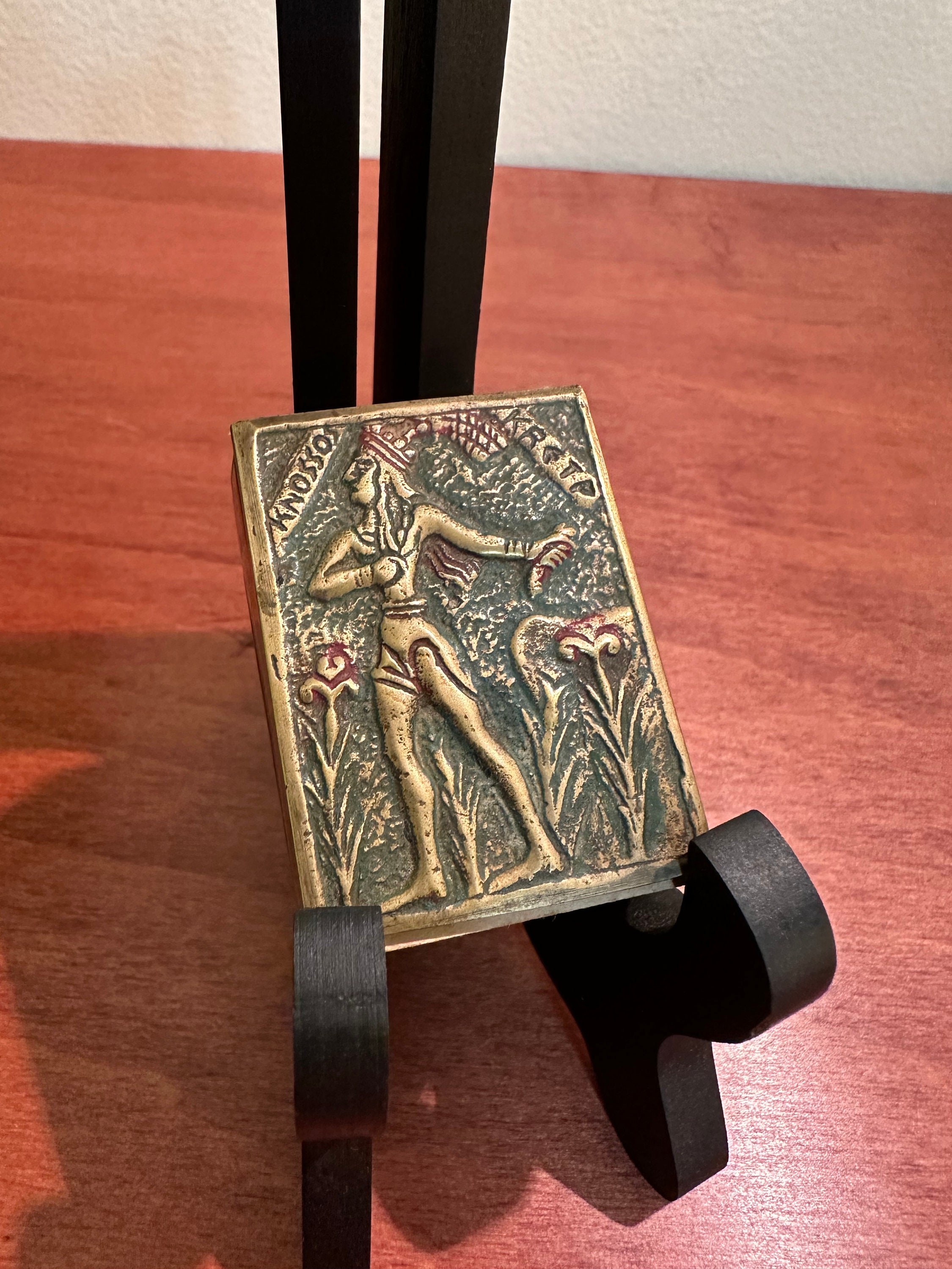 Early 1900s Solid Brass Match Box Cover Case W/ Pair of Matching ...