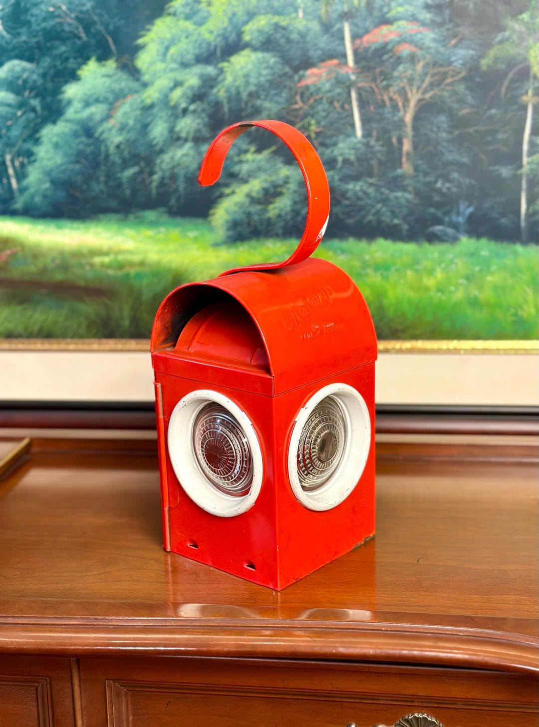 Vintage Chalwyn Railway Signal Lantern: Original Burner, Industrial ...