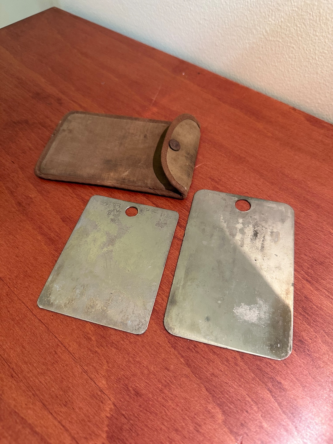Vintage WWII Set of 2 Military Signal Shave Mirrors W/ Original Snug ...