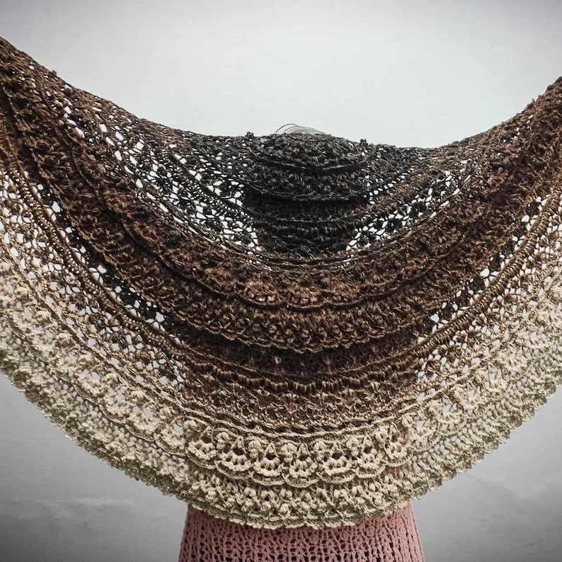 Twisted Mix - Elegant Lace Shawl Crochet Pattern - Etsy