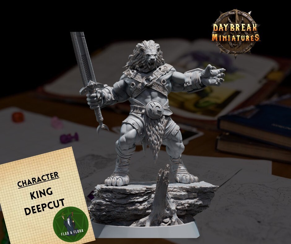 Lion/leonin Miniature I 3D Printed I 32mm Scale I Medium Sized D&D ...