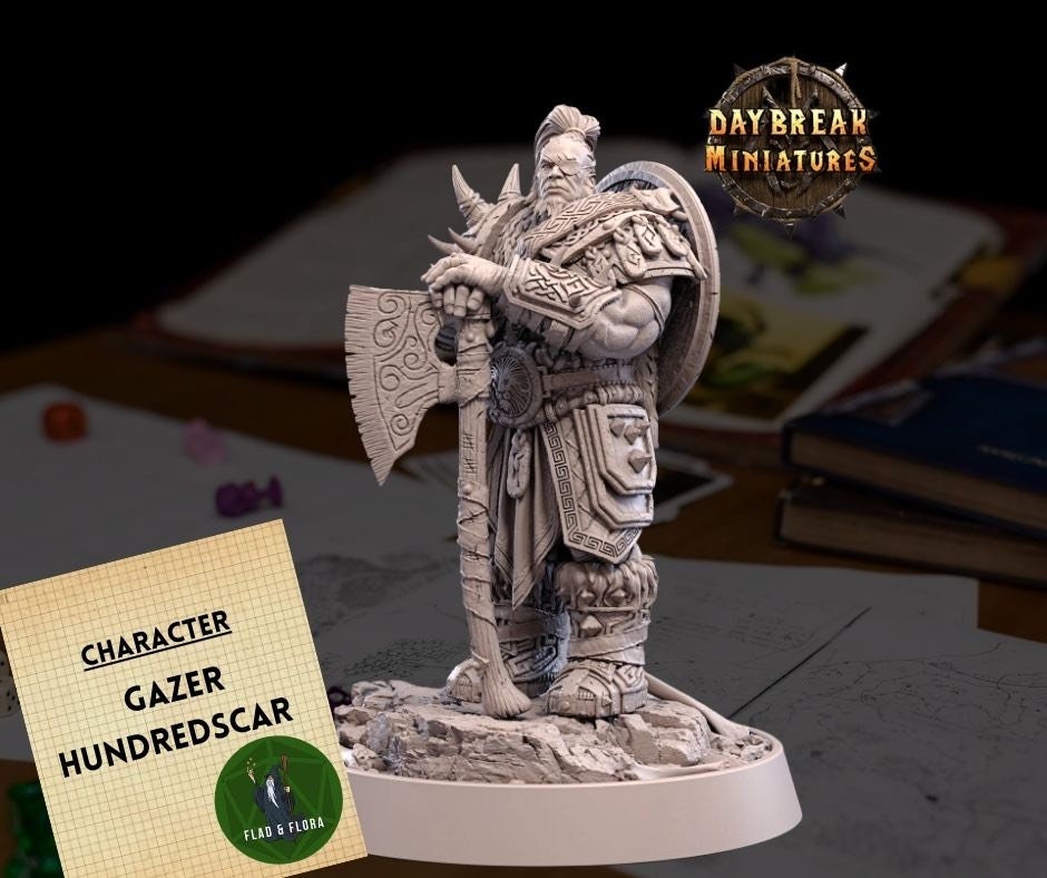 Highlander/human Miniature I 3D Printed I 32mm Scale I Medium Sized D&D ...