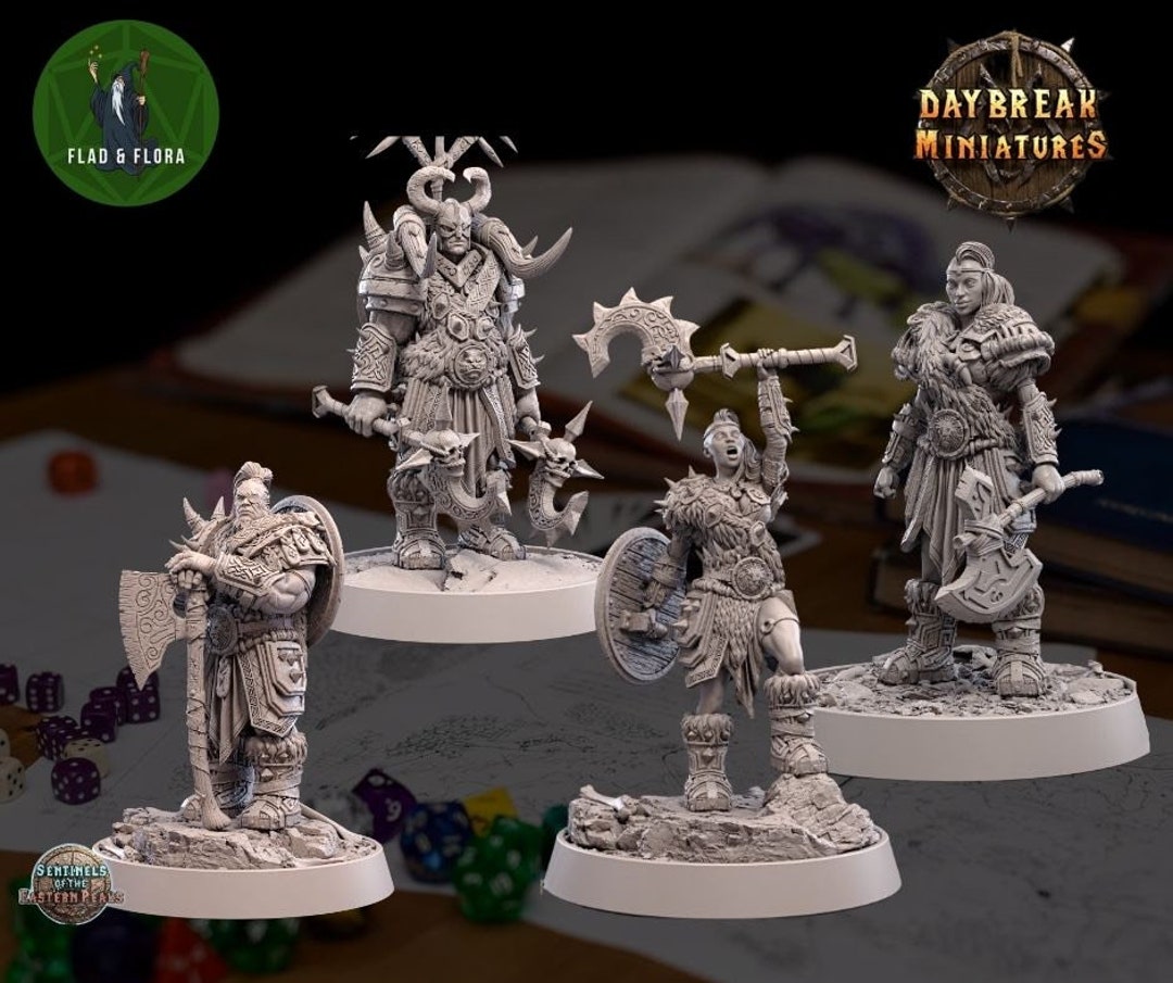 Highlander/human Miniature I 3D Printed I 32mm Scale I Medium Sized D&D ...