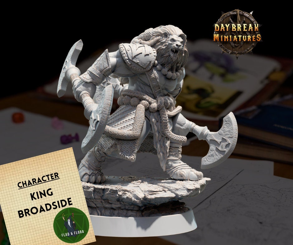 Lion/leonin Miniature I 3D Printed I 32mm Scale I Medium Sized D&D ...