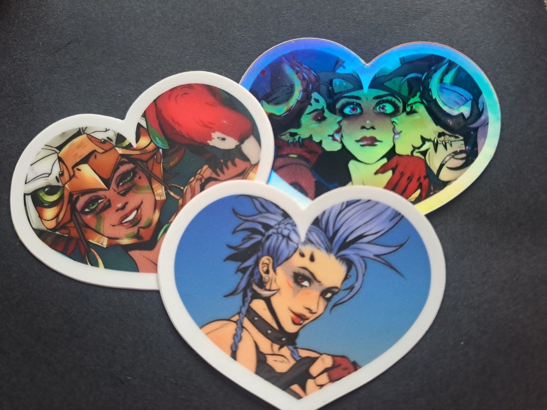 Herzförmiger Overwatch Sticker Junker Queen Mercy Sombra Holographic ...