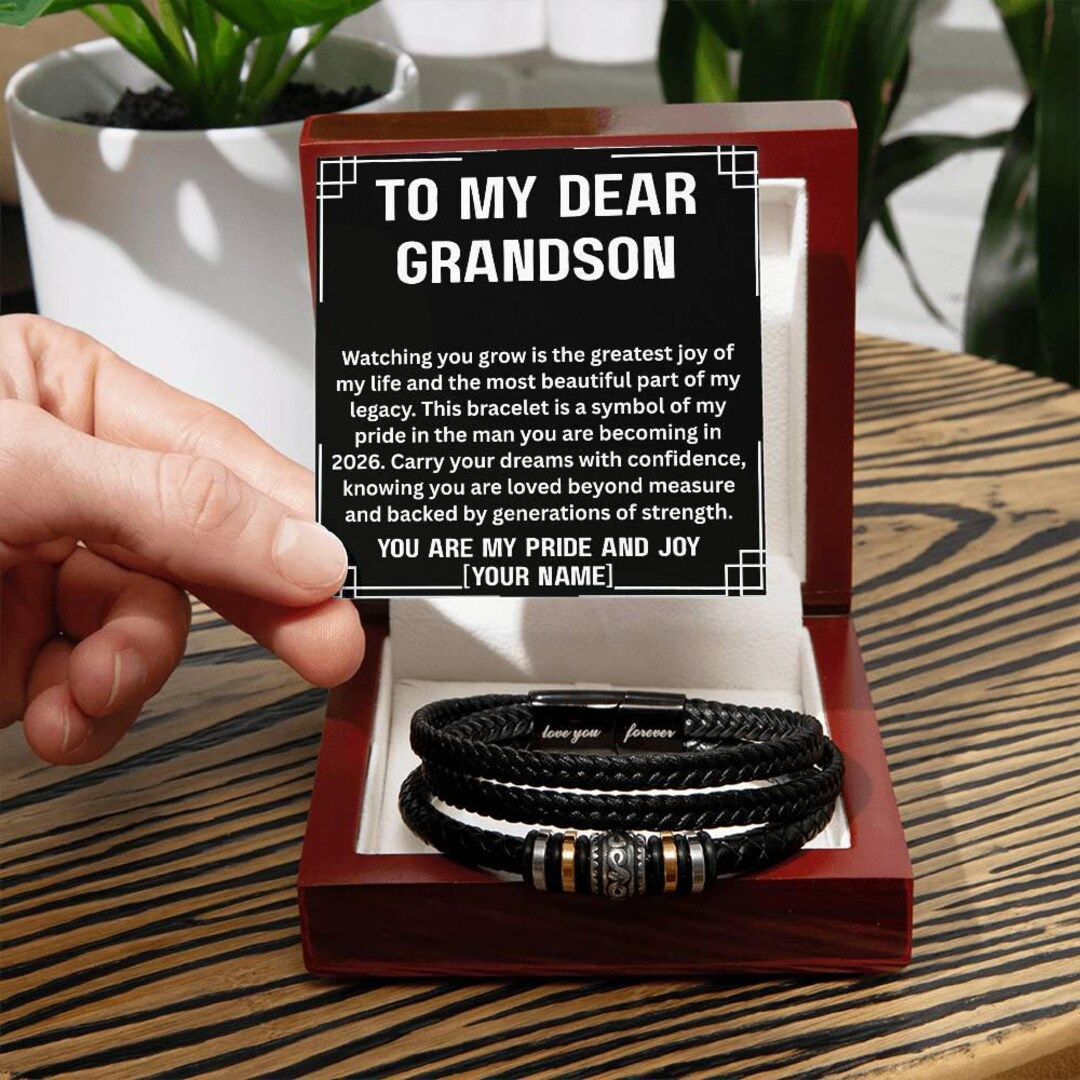 Gift for Grandson Bracelet 2026 Graduation Gift Birthday Gift Jewelry ...