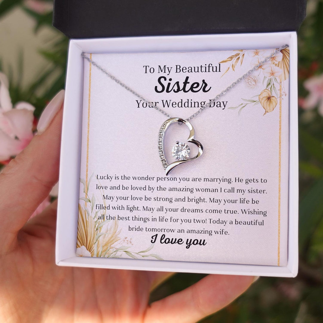 Gift for Sister on Her Wedding Day Personalised Gift for Bride Bride ...
