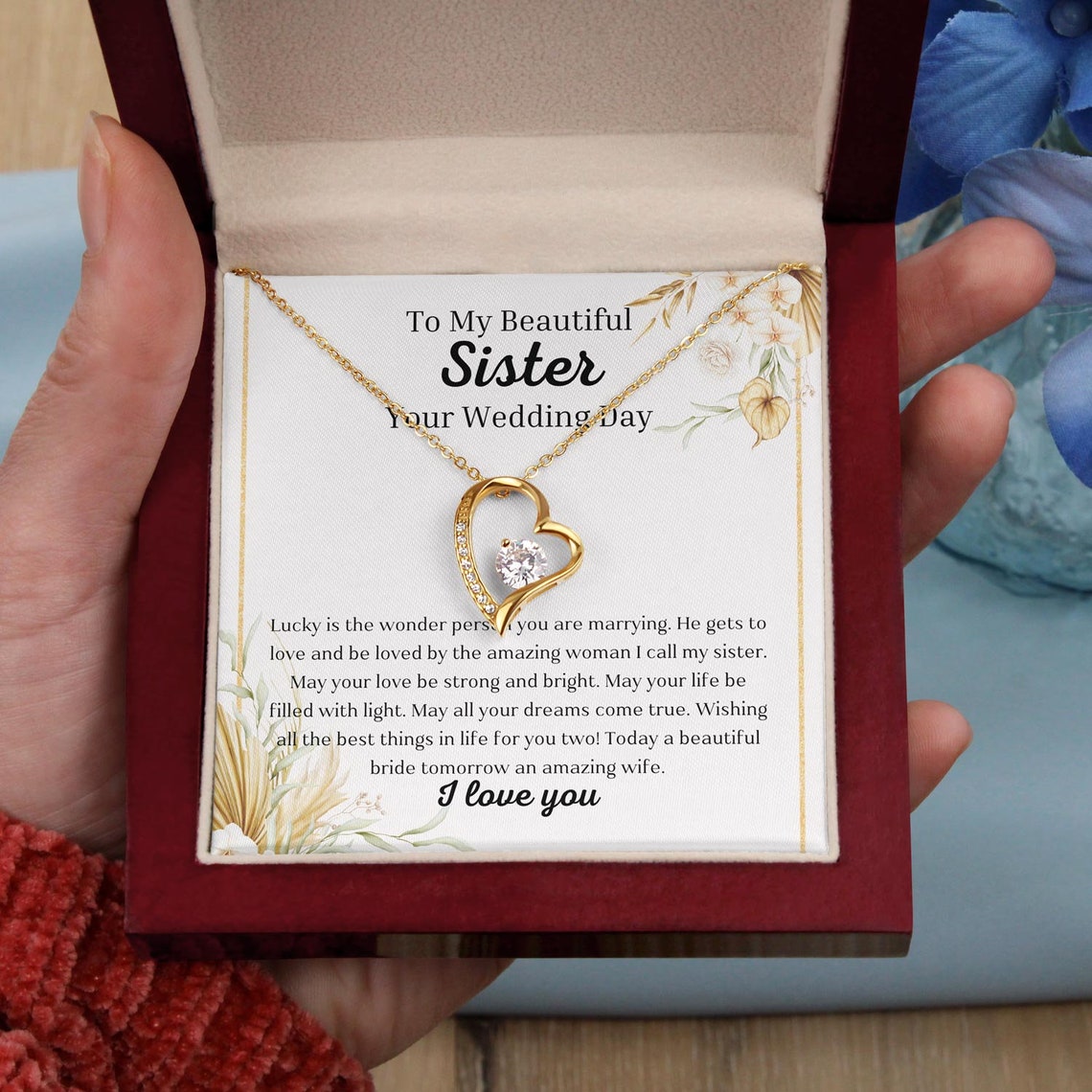 Gift for Sister on Her Wedding Day Personalised Gift for Bride Bride ...