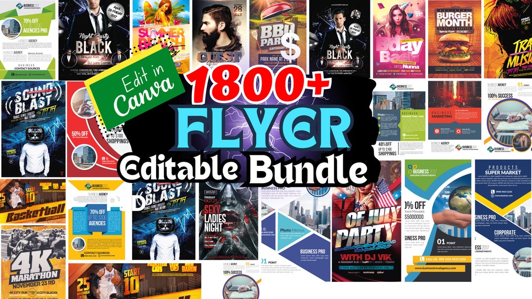 Buy 1800 Flyer Designs: Editable PSD Flyer Templates Unlock the ...