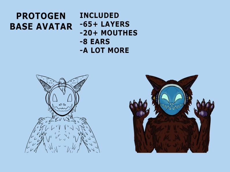 Protogen Base Template Avatar - Etsy