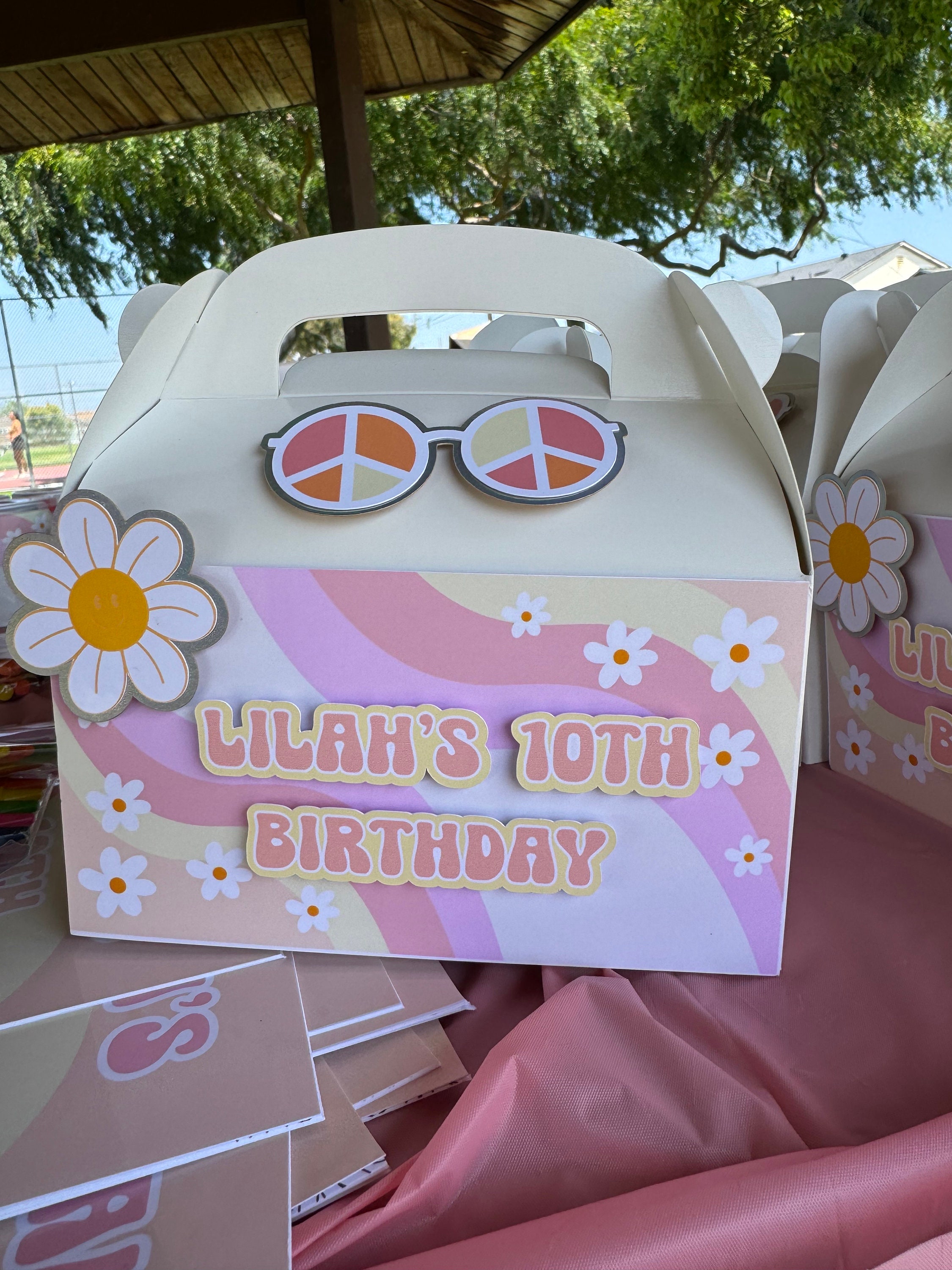 Groovy Gable Boxes, Party Favors, Groovy Favor Boxes, Hippie, Groovy ...