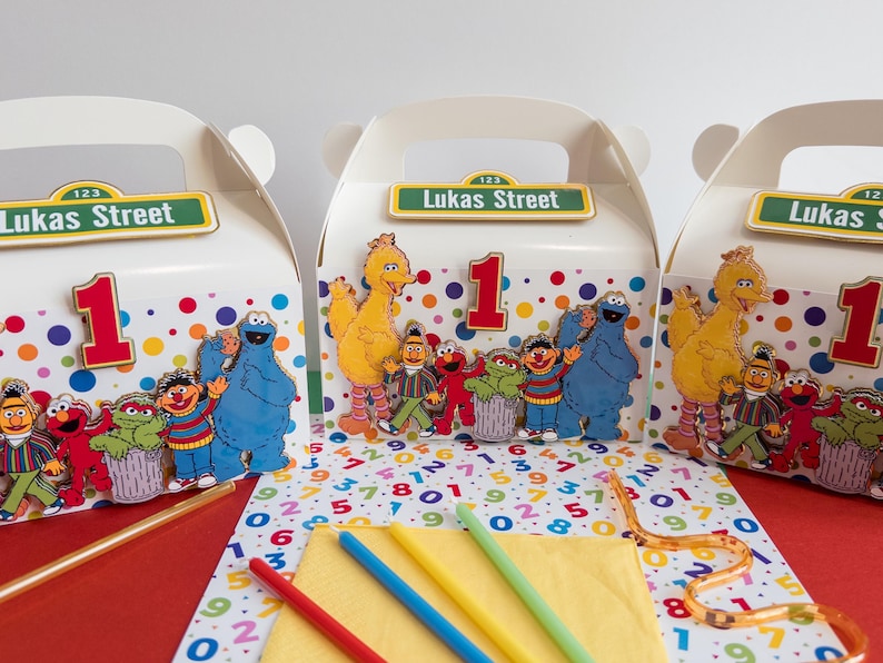 Sesame Monsters Favor Boxes: Colorful Party Goodie Boxes - Etsy
