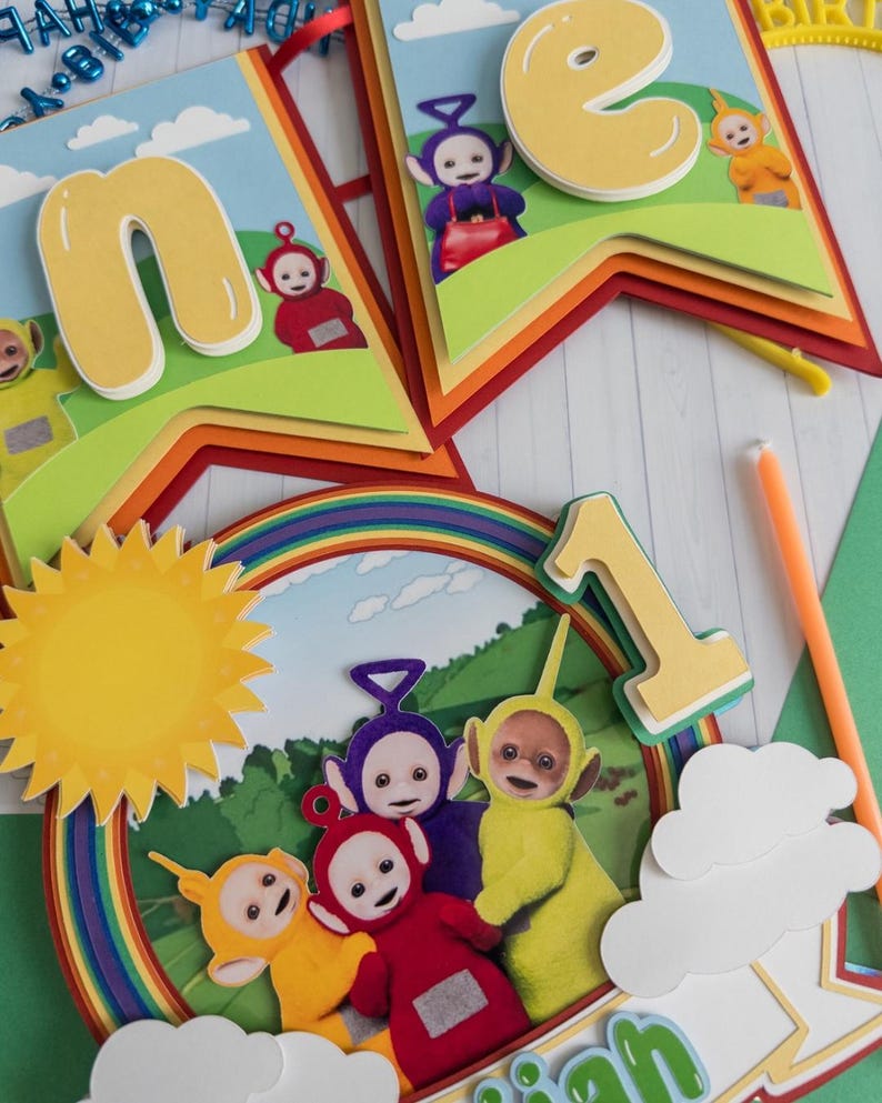 Teletubbies Cake Topper: Handmade Birthday Party Decoration - Etsy