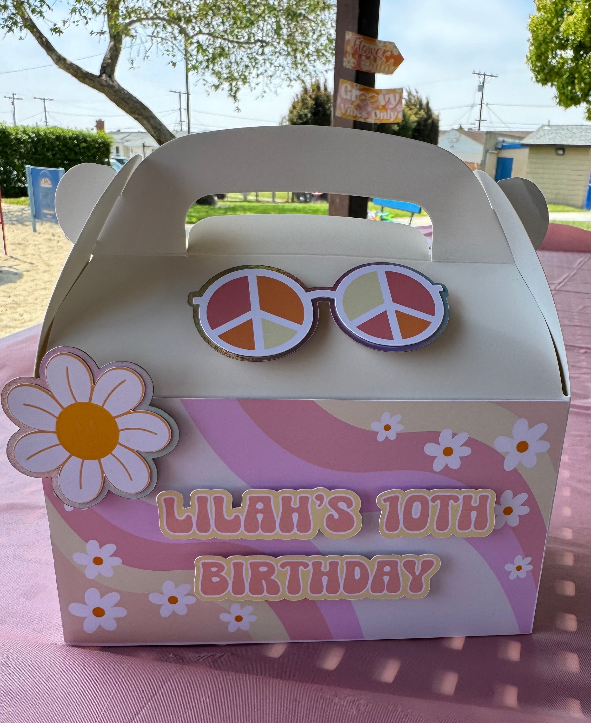 Groovy Gable Boxes, Party Favors, Groovy Favor Boxes, Hippie, Groovy ...