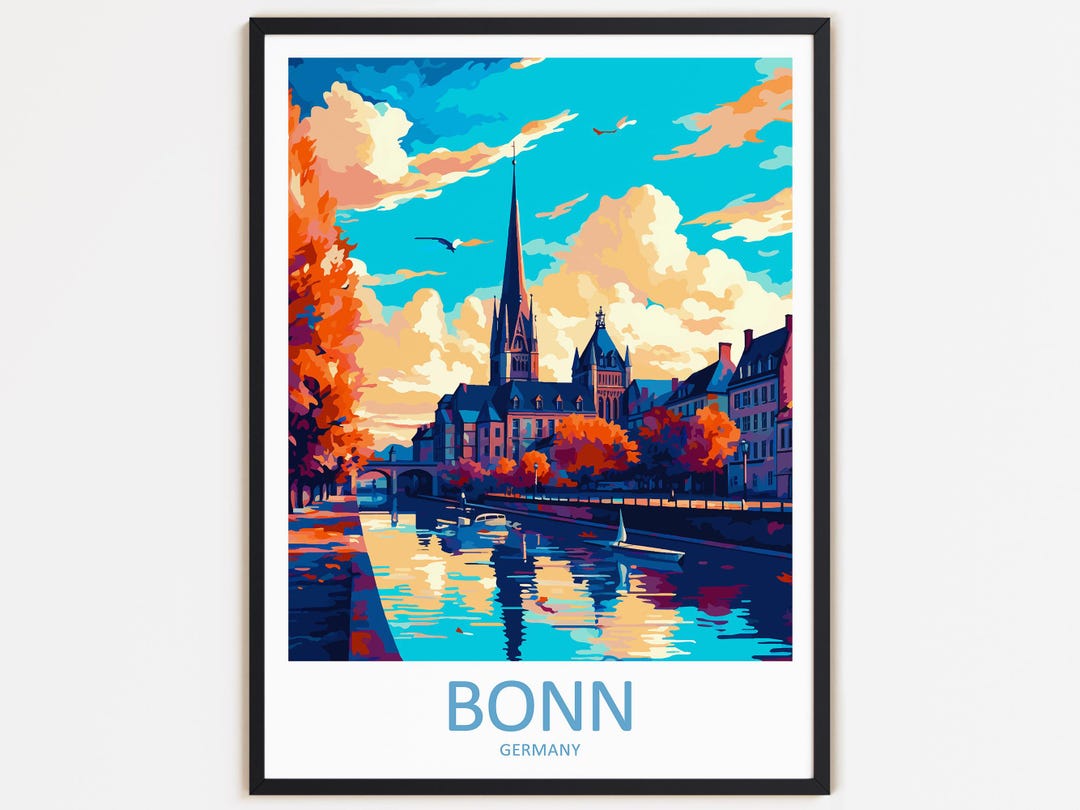 Bonn Travel Print Wall Decor Wall Art Bonn Wall Hanging Home Décor Bonn ...