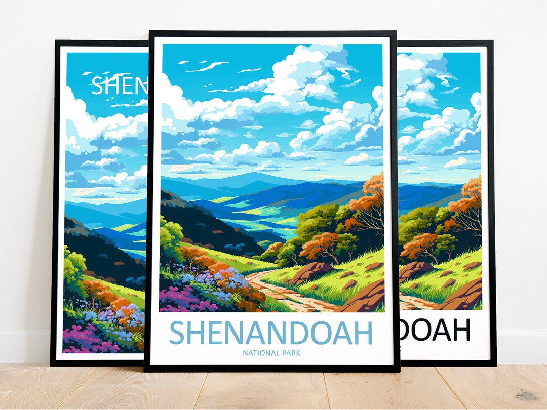 Shenandoah Travel Print Shenandoah Art Poster National Park Art Print ...
