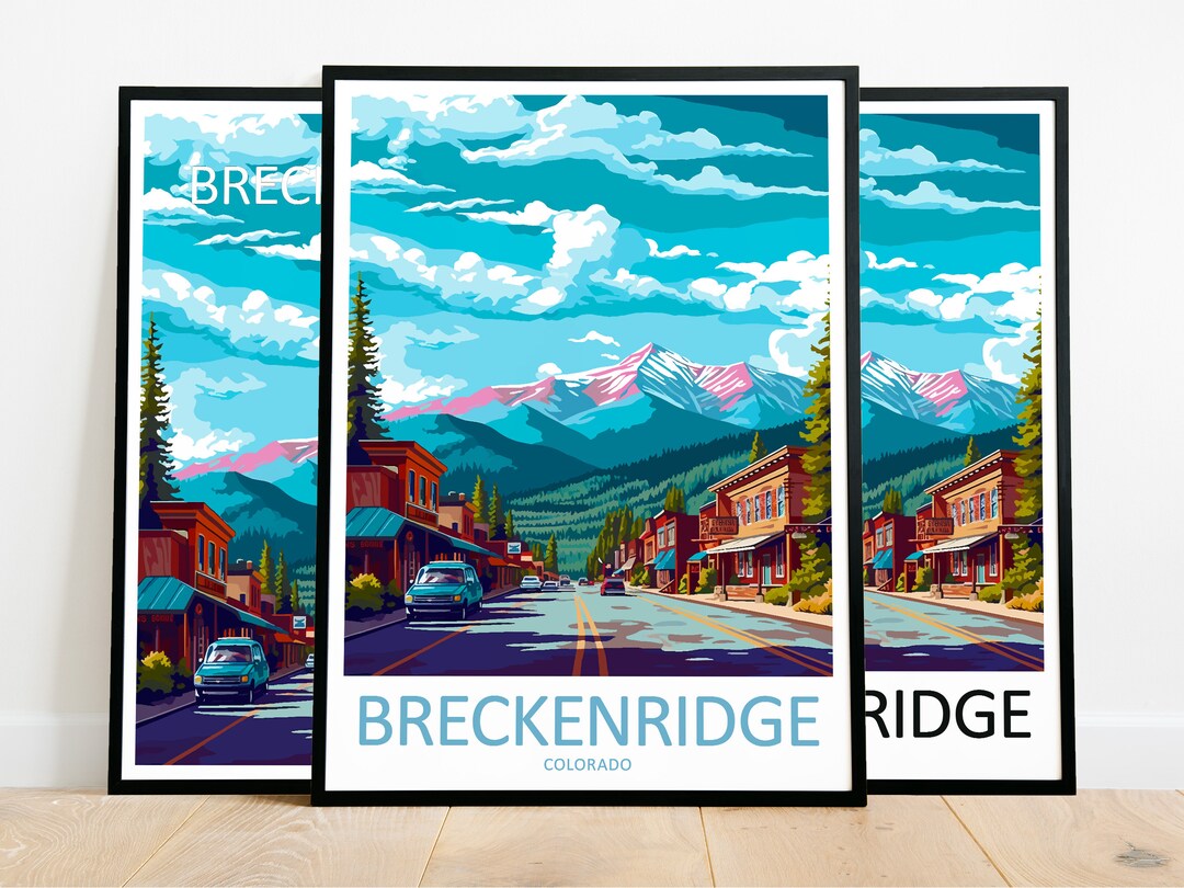Breckenridge Travel Print Breckenridge Art Poster Colorado Art Print ...