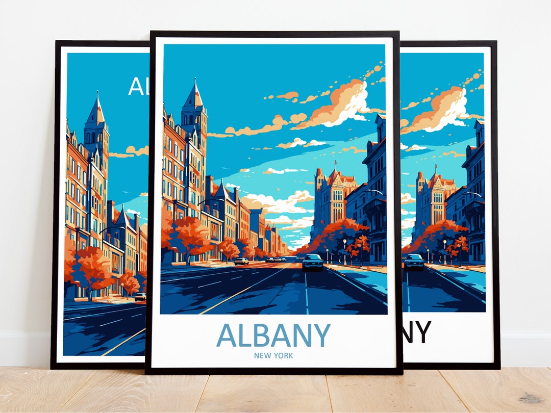 Albany Travel Print Art Albany Poster New York Wall Art Decor Albany ...