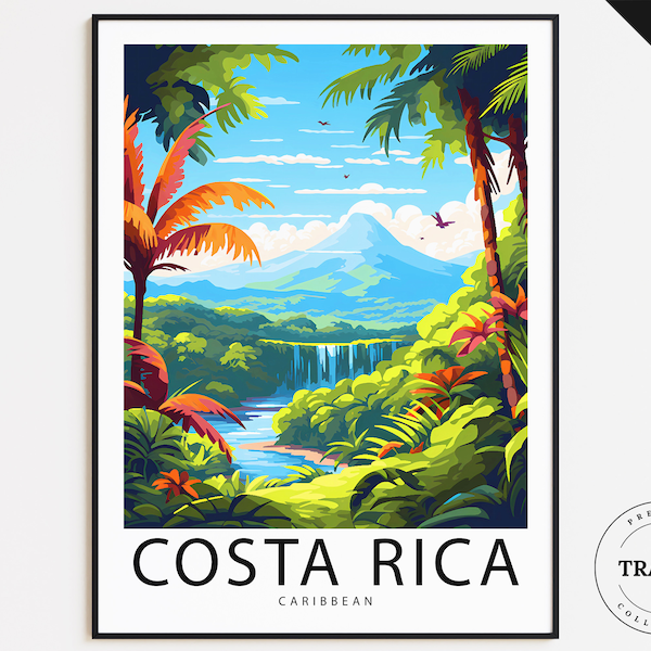 Costa Rica Travel Poster - Etsy
