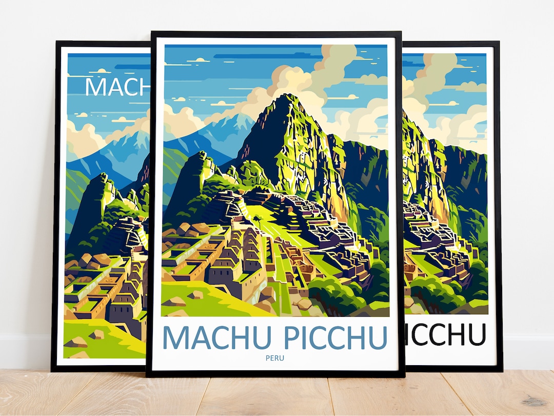 Machu Picchu Travel Print Art Machu Picchu Poster Peru Wall Art Decor ...