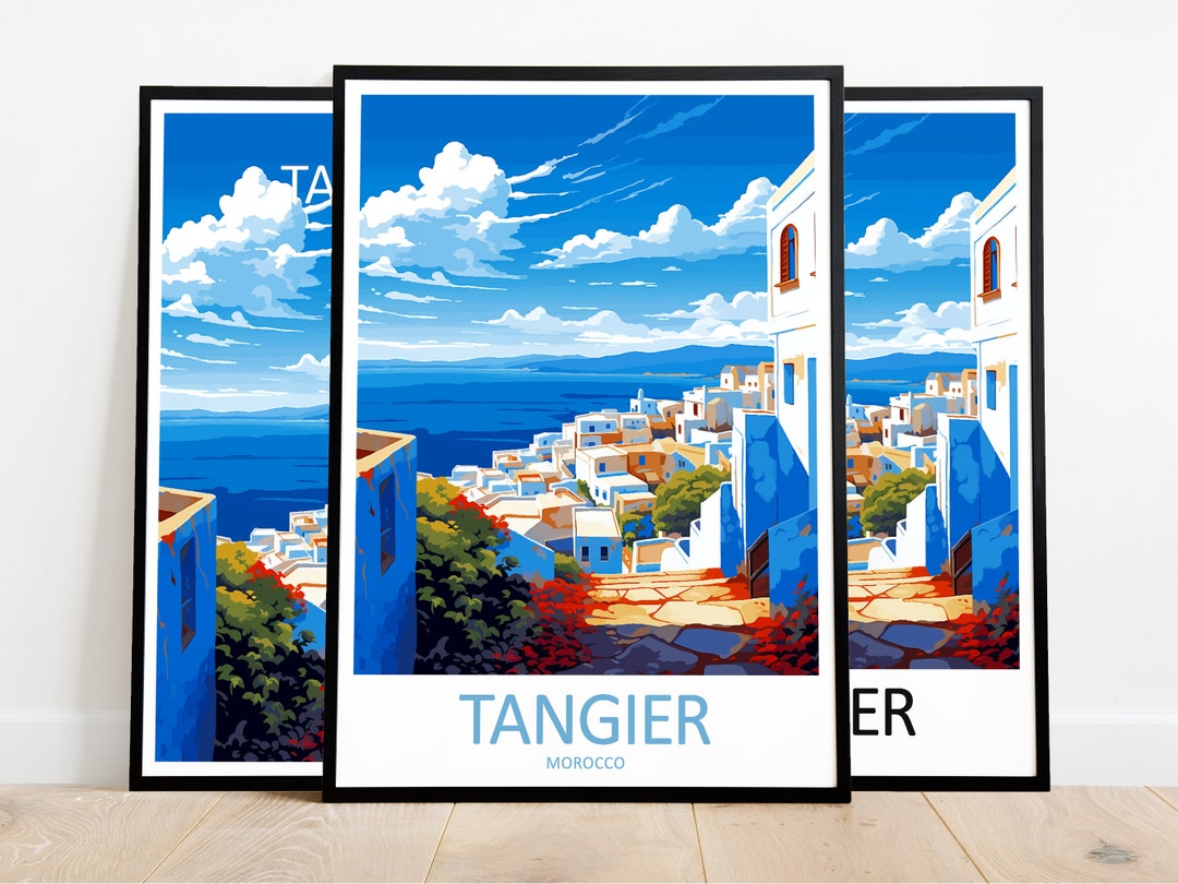 Tangier Travel Poster Tangier Print Morocco Art Print Tangier Gift ...