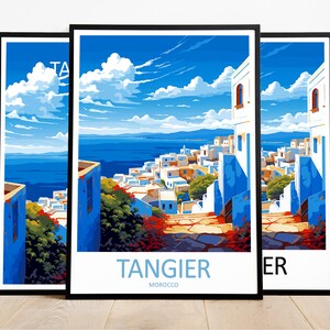 Tangier Travel Poster Tangier Print Morocco Art Print Tangier Gift ...