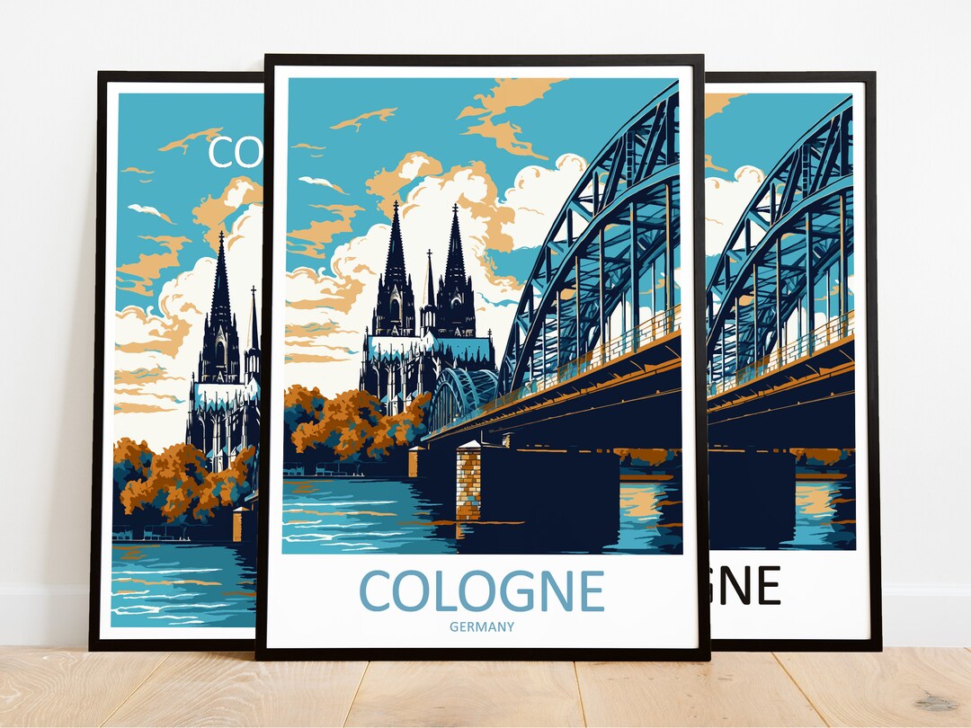 Cologne Travel Print Art Cologne Poster Germany Wall Art Decor Cologne ...