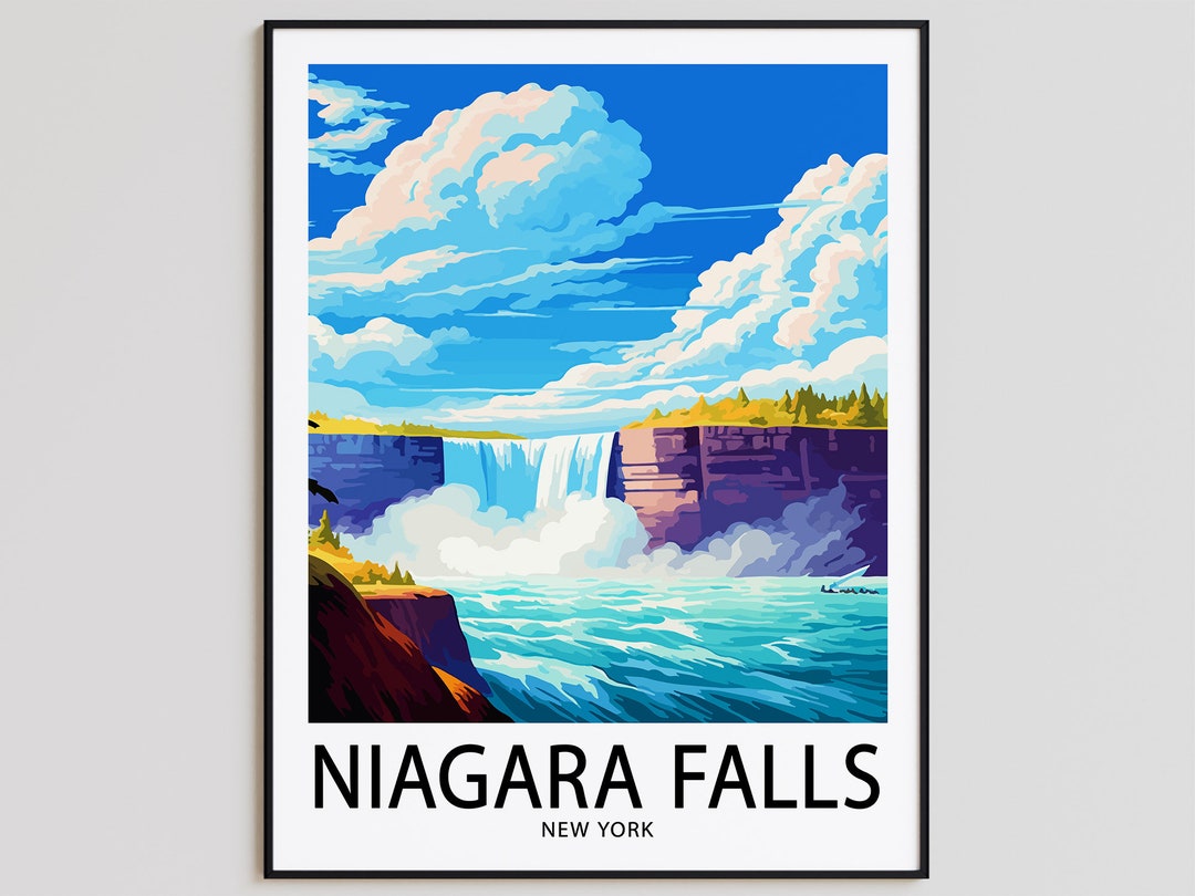 Niagara Falls Travel Poster Niagara Falls Print New York Art Print ...