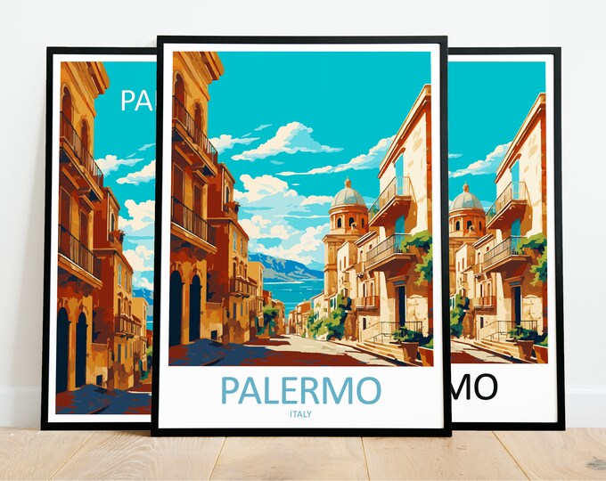 Palermo Travel Print Italy Travel Poster, Palermo Poster, Palermo Italy ...