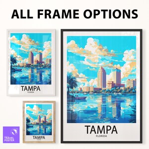 Tampa Travel Poster Tampa Print Florida Art Print Tampa Gift Tampa Wall ...