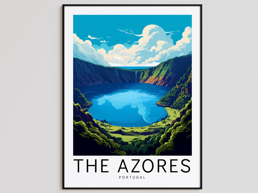 The Azores Travel Poster | Portugal , the Azores Print | the Azores ...