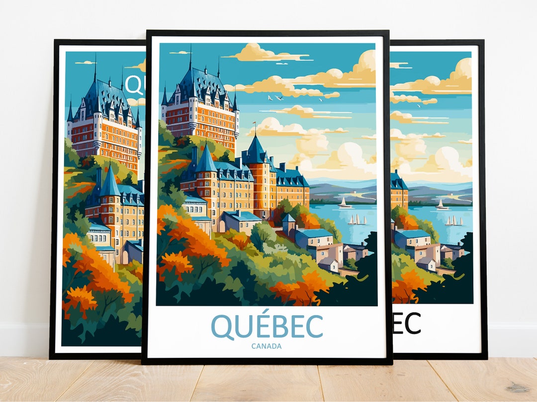 Québec Travel Poster Québec Print Canada Art Print Québec Gift Québec ...