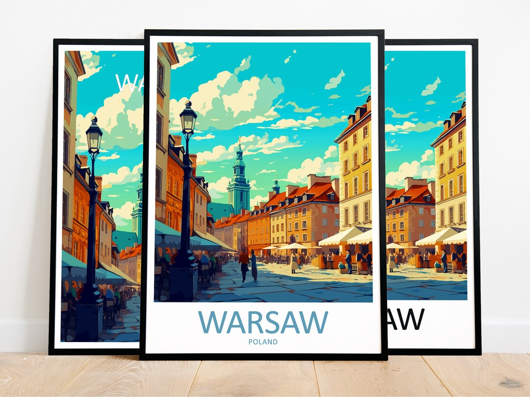 Warsaw Travel Print Art Warsaw Poster Poland Wall Art Decor Warsaw Gift ...