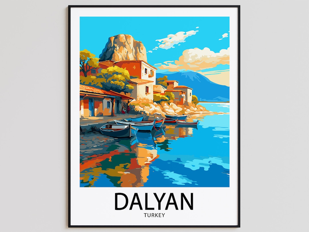Dalyan Travel Poster Dalyan Print Turkey Art Print Dalyan Gift - Etsy