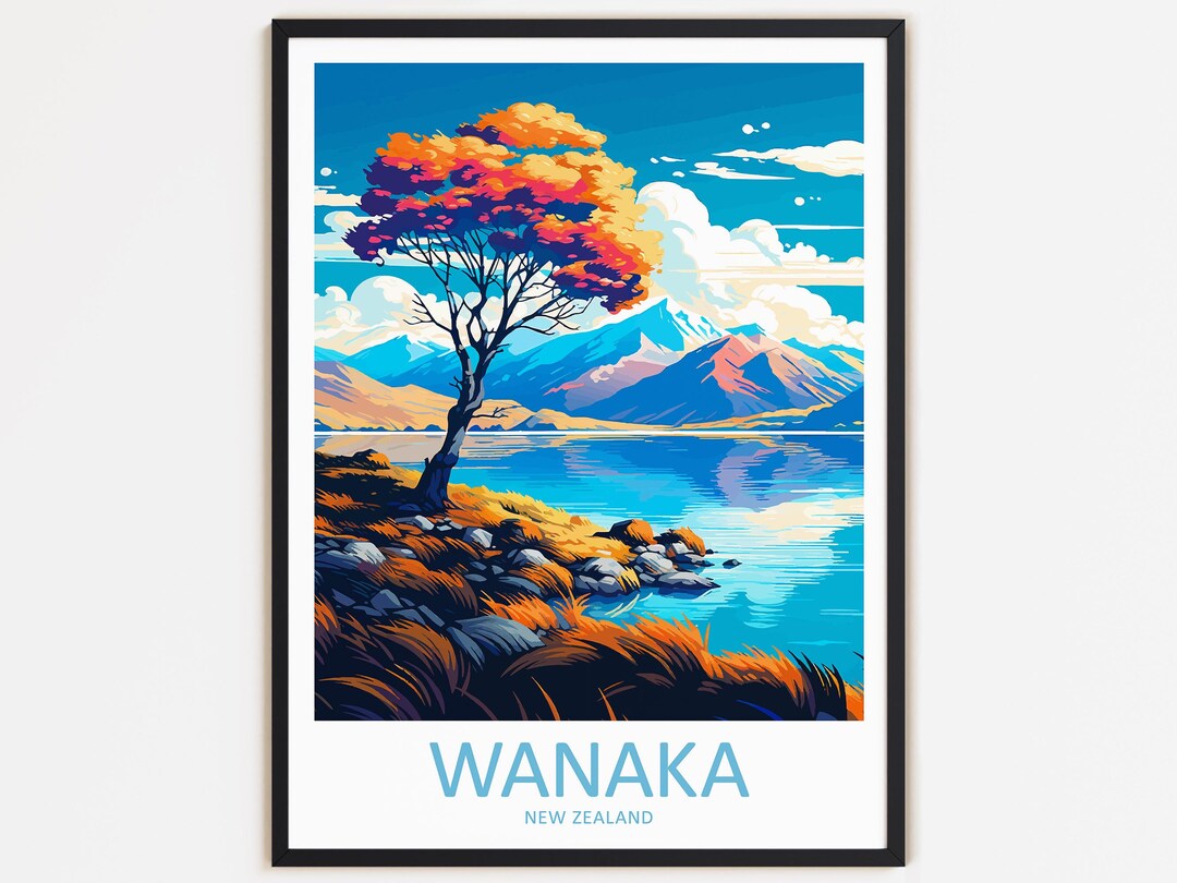 Wanaka Travel Print Wall Decor Wall Art Wanaka Wall Hanging Home Décor ...