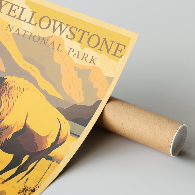 YELLOWSTONE Poster Vintage National Park Poster National - Etsy