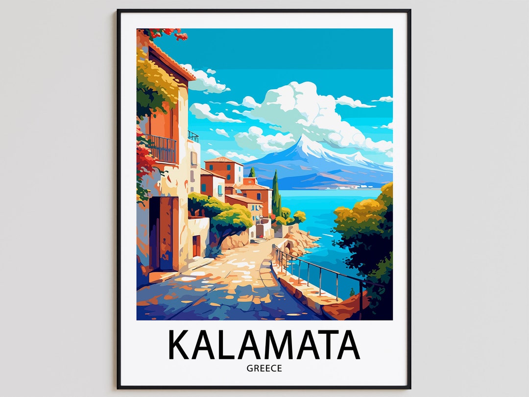 Kalamata Travel Poster Kalamata Print Greece Art Print - Etsy