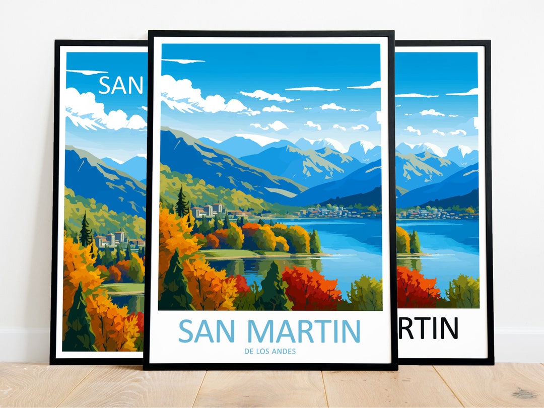 San Martin Travel Print San Martin Art Poster De Los Andes Art Print ...