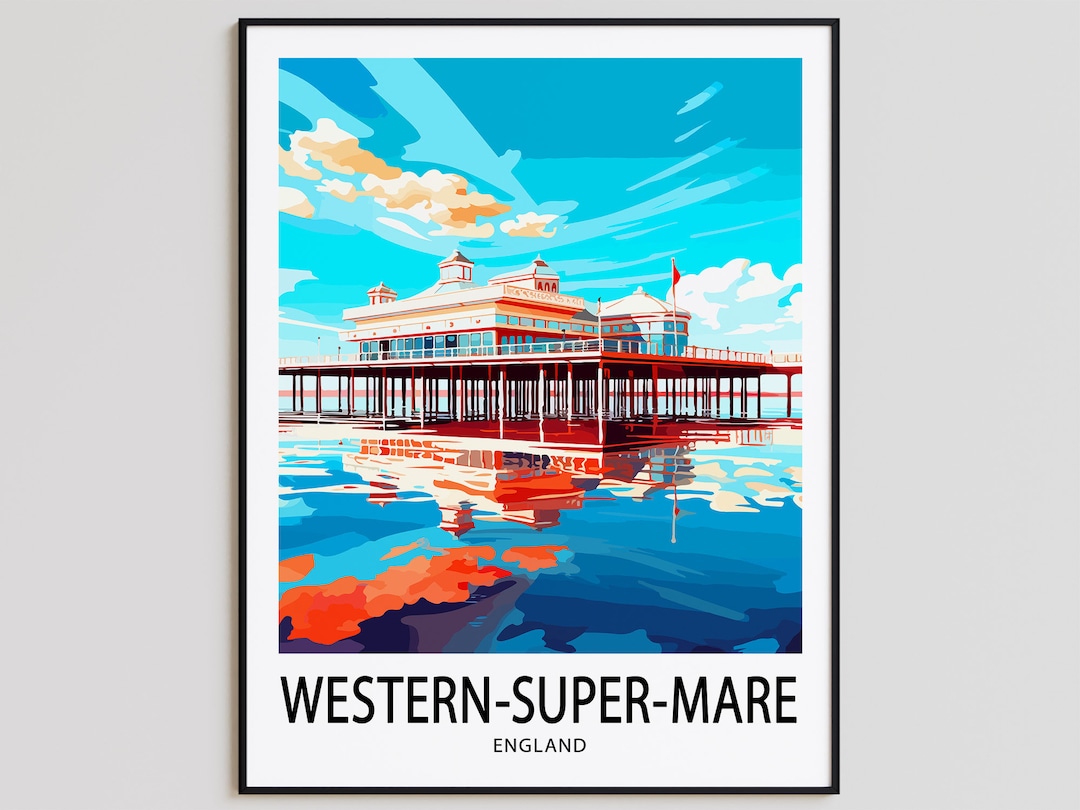 Western-super-mare Travel Poster Western-super-mare Print England Art ...