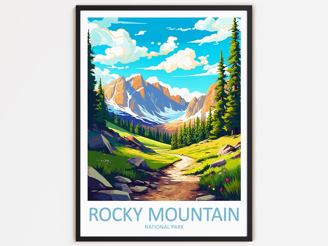 Rocky Mountain National Park Travel Print Wall Decor Wall Art Rocky ...