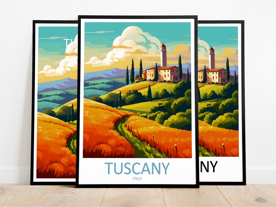 Tuscany Travel Print Art Tuscany Poster Italy Wall Art Decor Tuscany ...