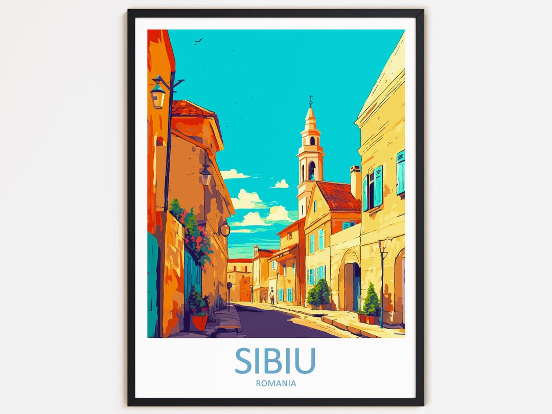 Sibiu Travel Print Wall Decor Wall Art Sibiu Wall Hanging Home Décor ...